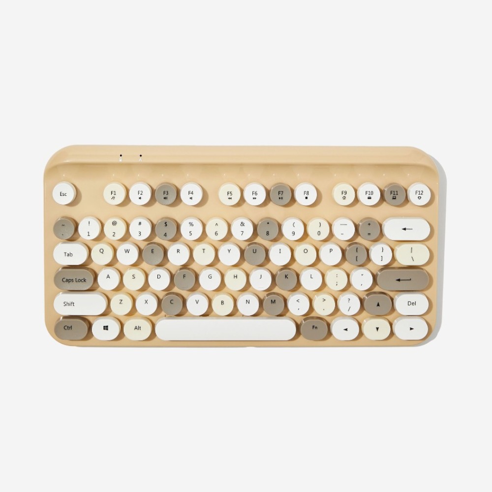 TYPO WRITER WIRELESS KEYBOARD IN LATTE & MUSHROOM COLOUR - Own4Less